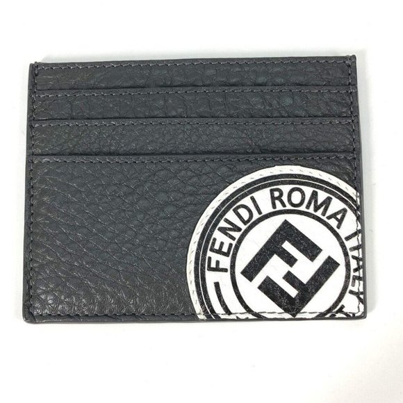 Fendi | Bags | Fendi Logo Bicolor Name Card Holder Pass Case Card Case ...